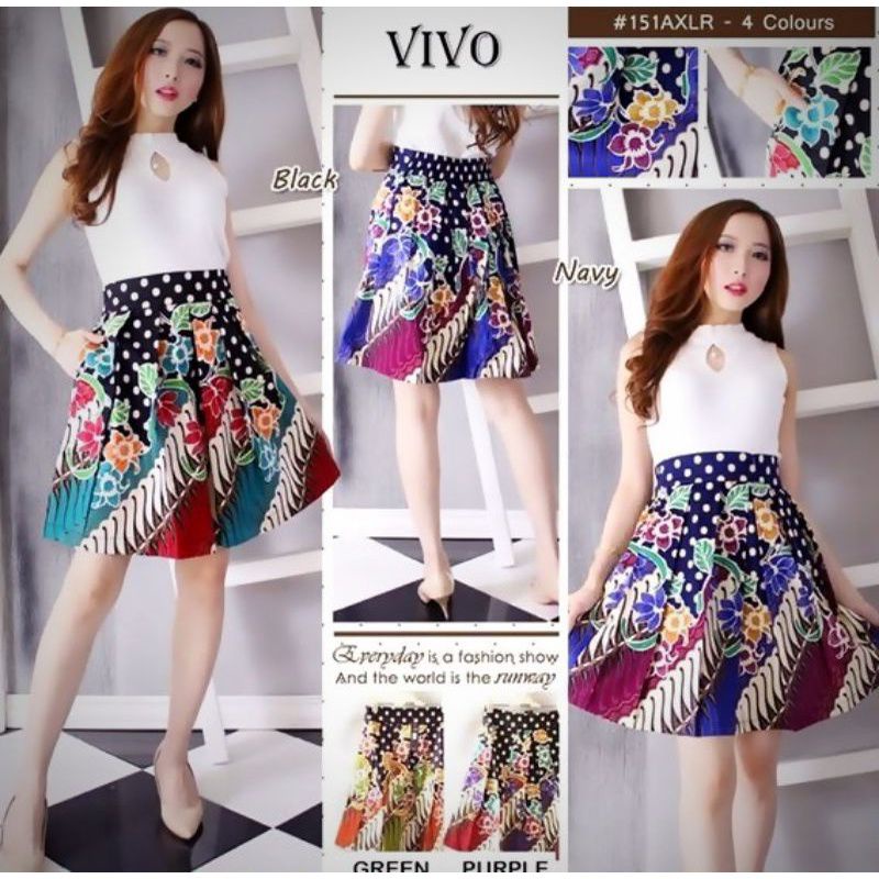 Jual Rok mini korea/rok pendek bawahan batik/model rok bawahan mini/rok ...