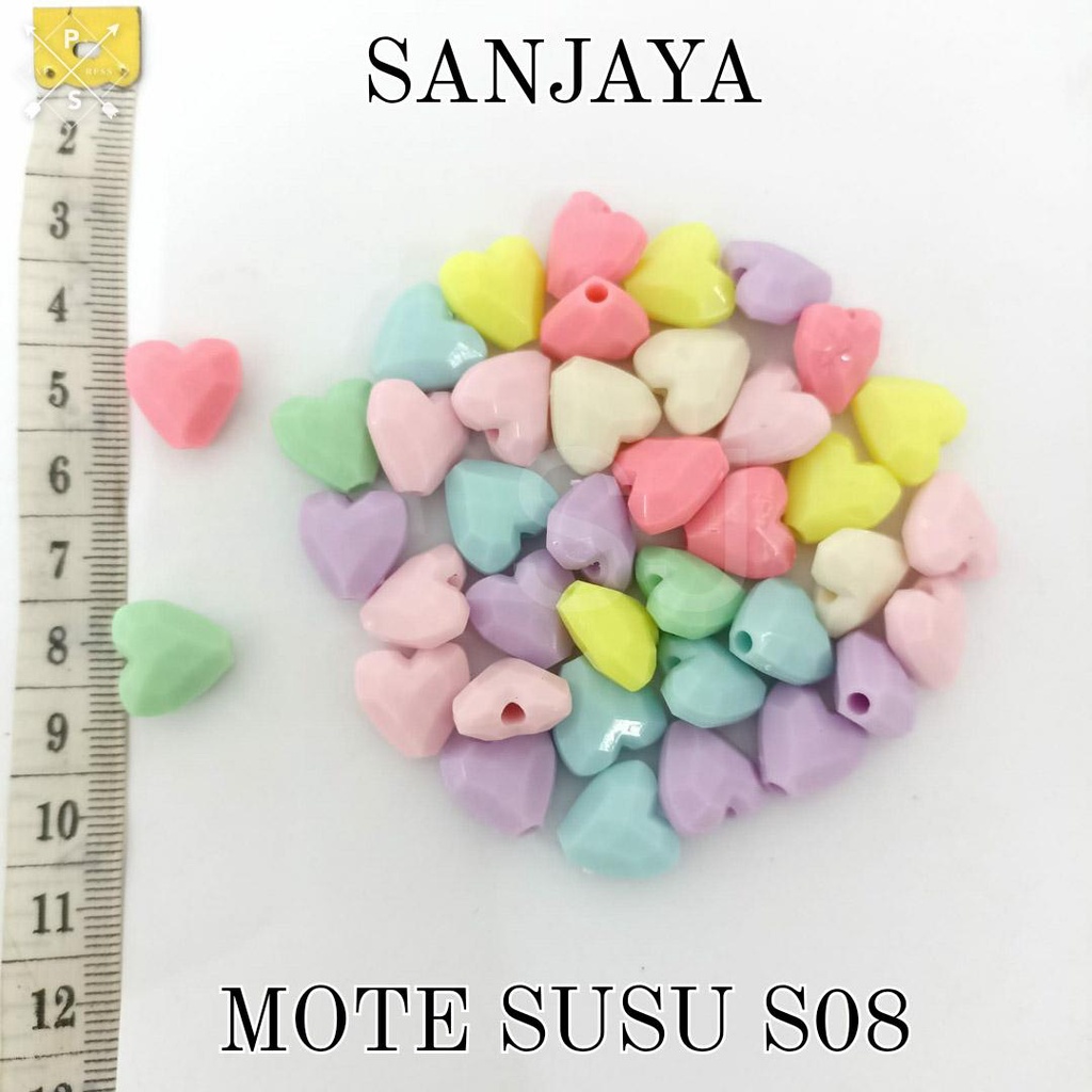 Jual Mote Susu / Manik Susu / Manik Pastel / Mote Doff Bahan Akrilik Untuk Kerajinan Diy / Mote ...