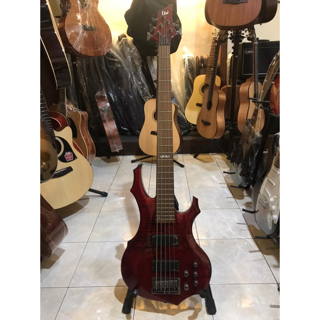Jual Gitar Bass ESP LTD F255 FM 5 String | Shopee Indonesia