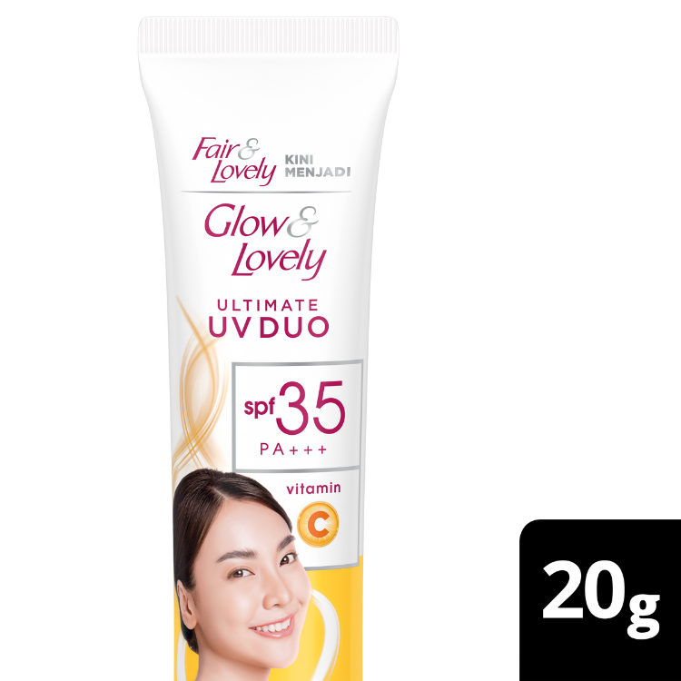 Jual Glow & Lovely Ultimate UV Duo Krim Vitamin C SPF 35 PA+++ 20g | Shopee Indonesia