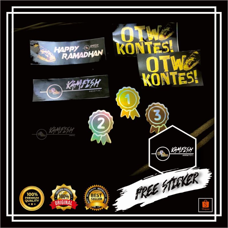 Jual STICKER AQUARIUM IKAN CHANA JUARA KONTES/STICKER CHANNA JUARA ...