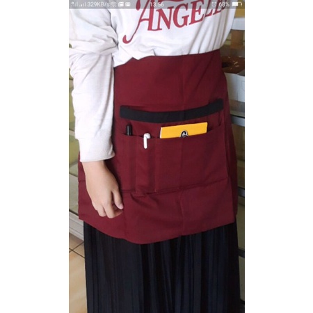 Jual Apron half / Apron setengah / Celemek waiter waitress cafe resto ...
