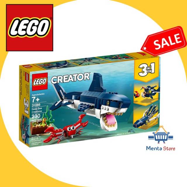 Jual LEGO Creator 31088 Deep Sea Creatures Sea Life Adventures Set Ikan ...