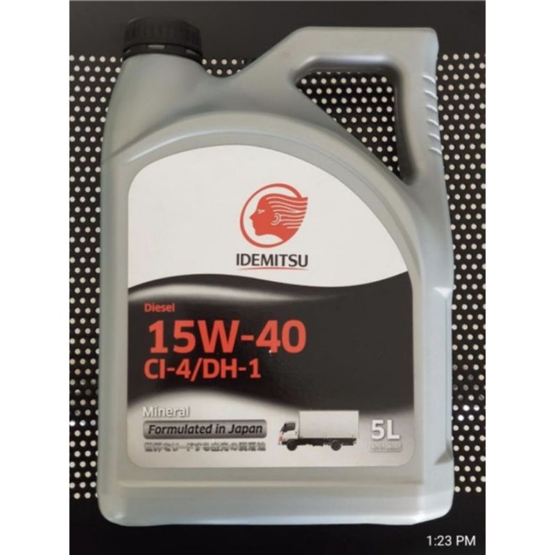 Jual Oli Idemitsu Diesel Mineral CI-4/DH-1 15W-40 5L Original | Shopee ...