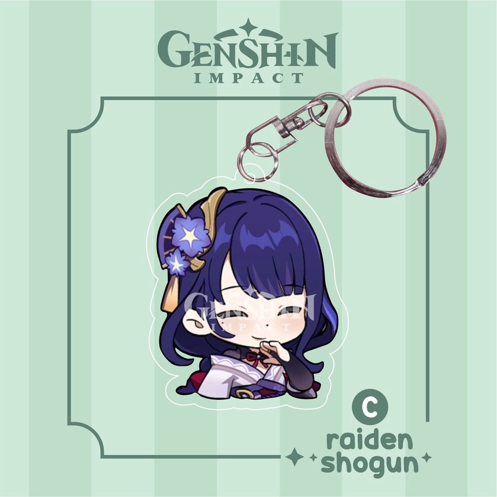 Jual Genshin Impact Keychain Gantungan Kunci Hu Tao Raiden Shogun Xiao ...