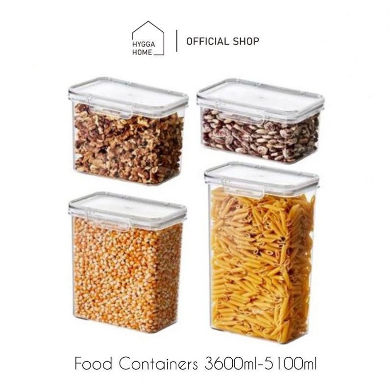 Jual Hygga Home The Home edit Transparent Food Containers/ Transparen ...