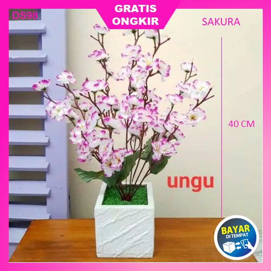 Jual Bunga Tanaman Hias Hiasan Plastik Besar Artificial Gantung Dinding ...