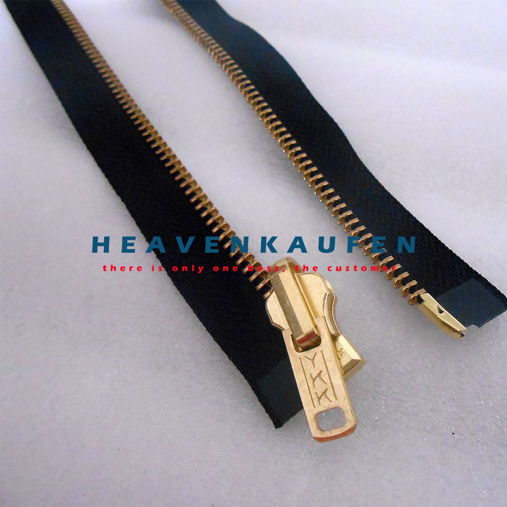 Jual Resleting YKK 30 cm - 12 inch Gigi Besi Gold Emas Bolak Balik | Shopee Indonesia