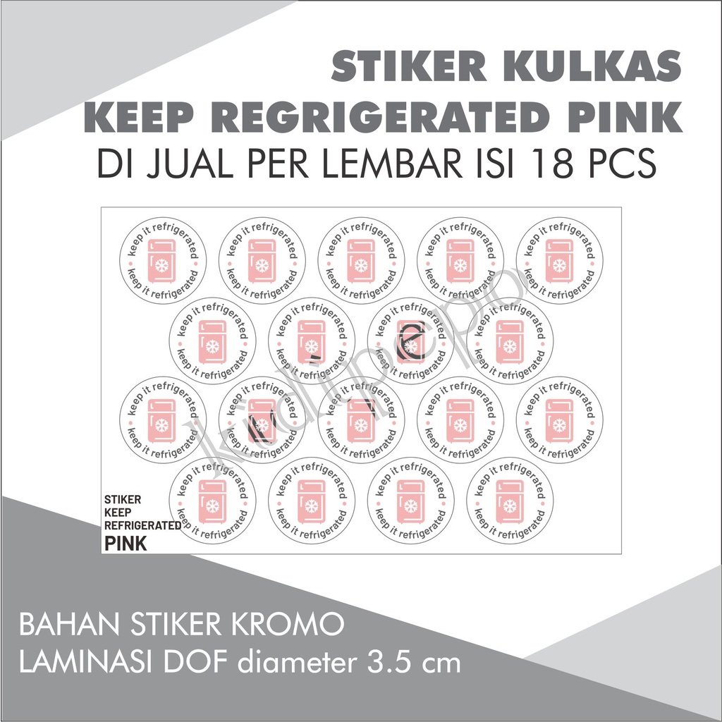 Jual STIKER KEEP REFRIGERATED PINK | Shopee Indonesia