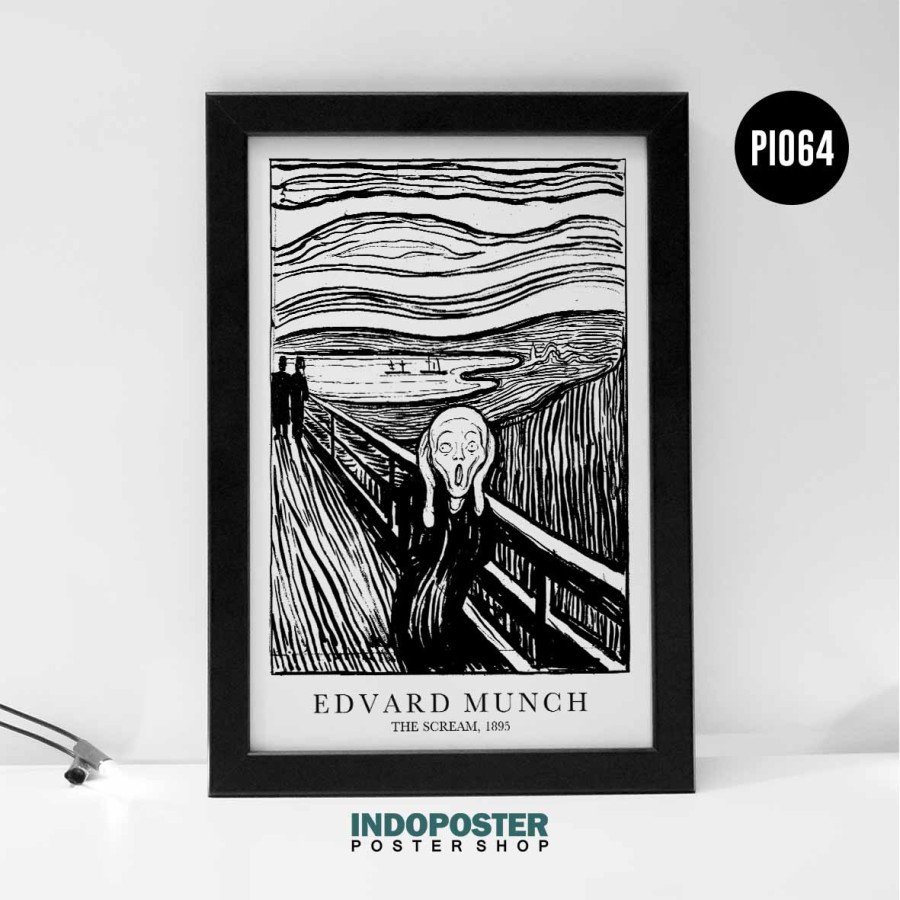 Jual Poster Lukisan Terkenal Klasik Edvard Munch The Scream 1895 ...