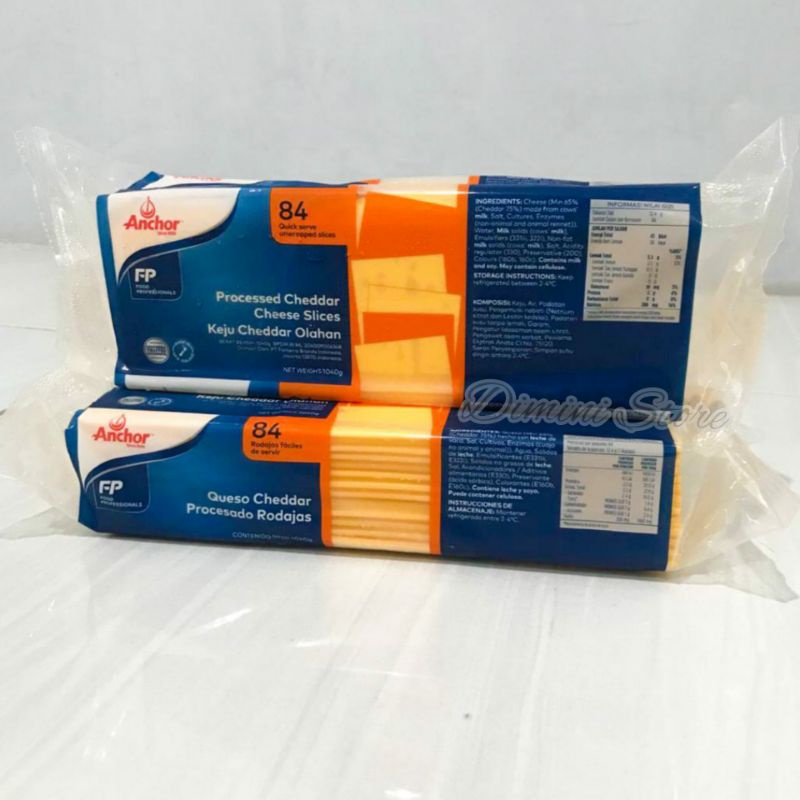 Jual Anchor Red Cheddar Cheese Slice Burger 84lbr 1kg | Shopee Indonesia