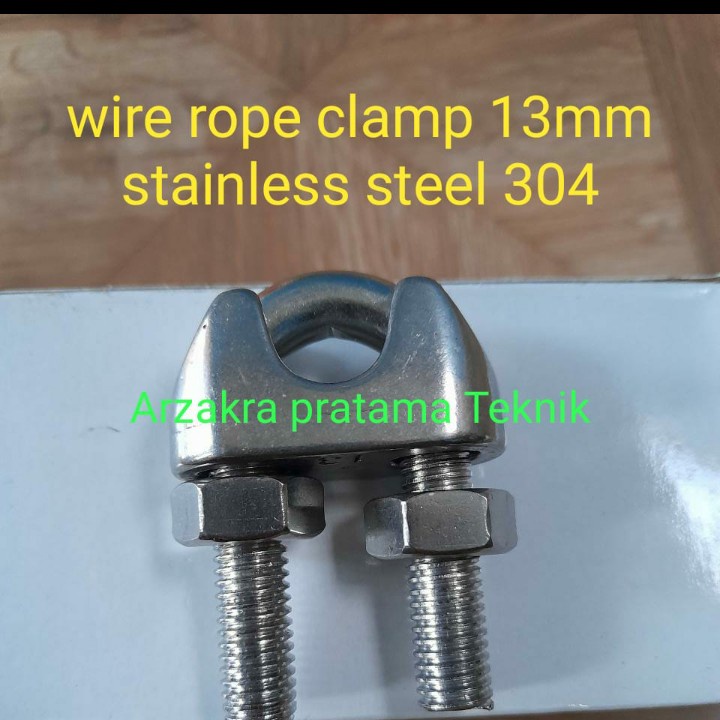 Jual wire rope clip 13mm / wire rope clamp 13mm stainlees steel ...
