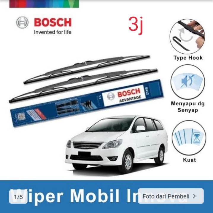 Jual Bosch Sepasang Wiper Kaca Mobil Toyota Kijang Innova Advantage 16