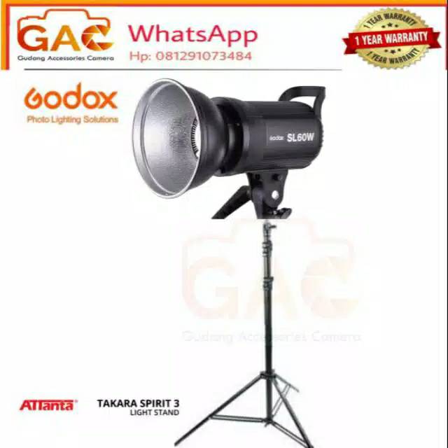Jual Paket murah GAC lampu studio GODOX SL-60W SL60W + lightstand ...