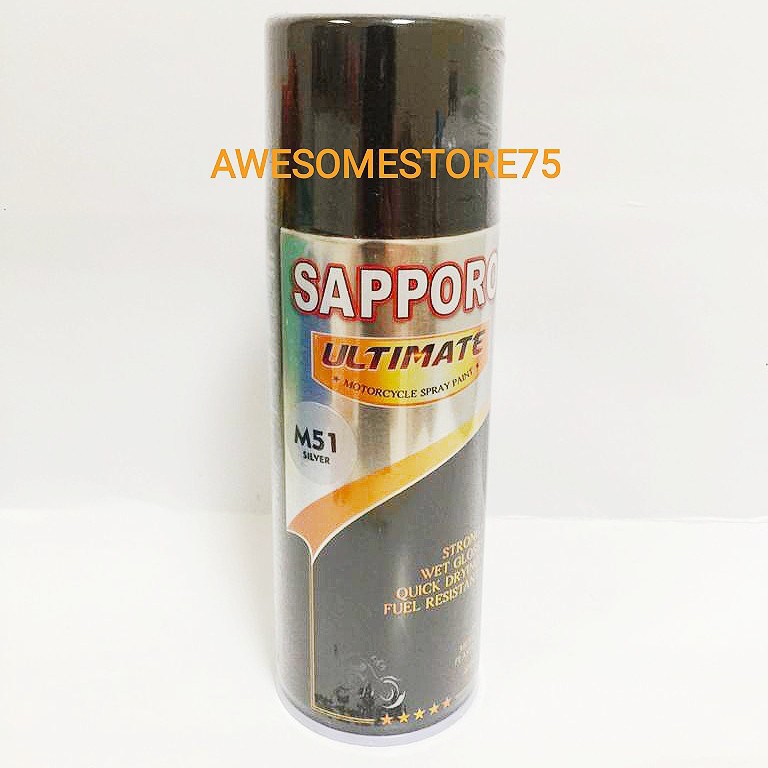 Jual SAPPORO ULTIMATE M51 SILVER Perak Cat Semprot Pilox Pylox | Shopee ...