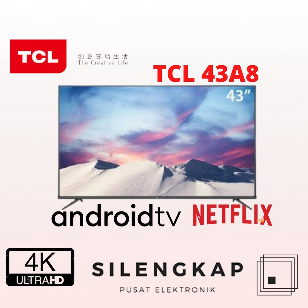 Jual TCL LED TV ANDROID SMART UHD 4K 43A8 - 43 Inch Ultra HD GARANSI ...