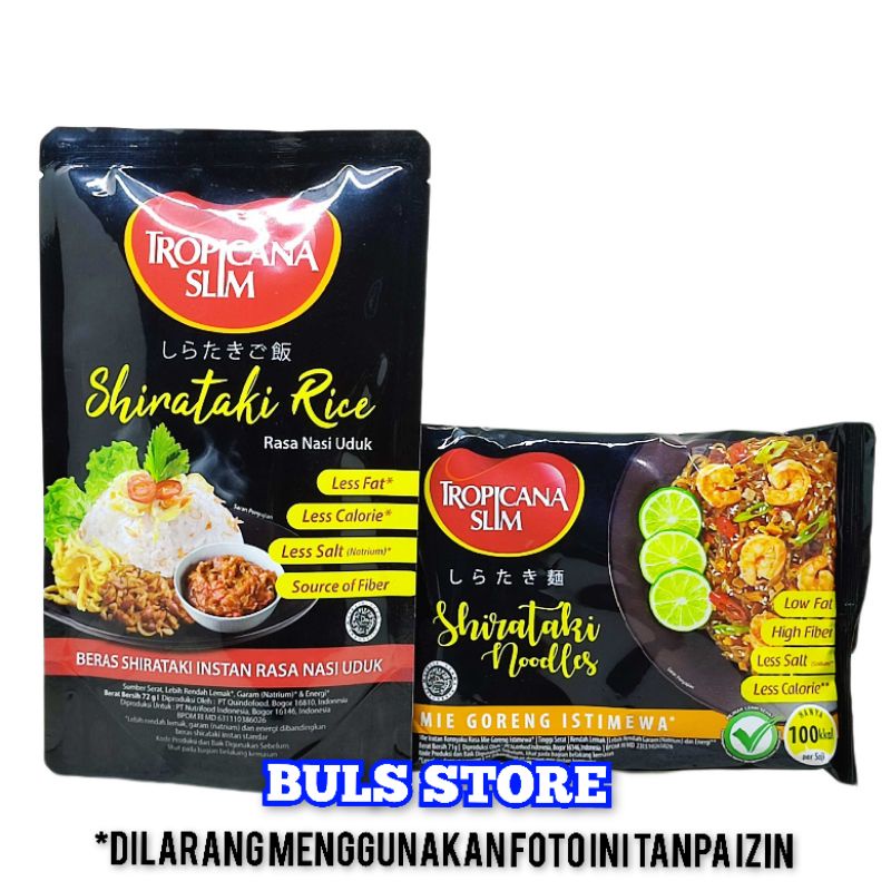 Jual Tropicana Slim Shirataki Noodle Mie Goreng/Rice - Aman Untuk ...