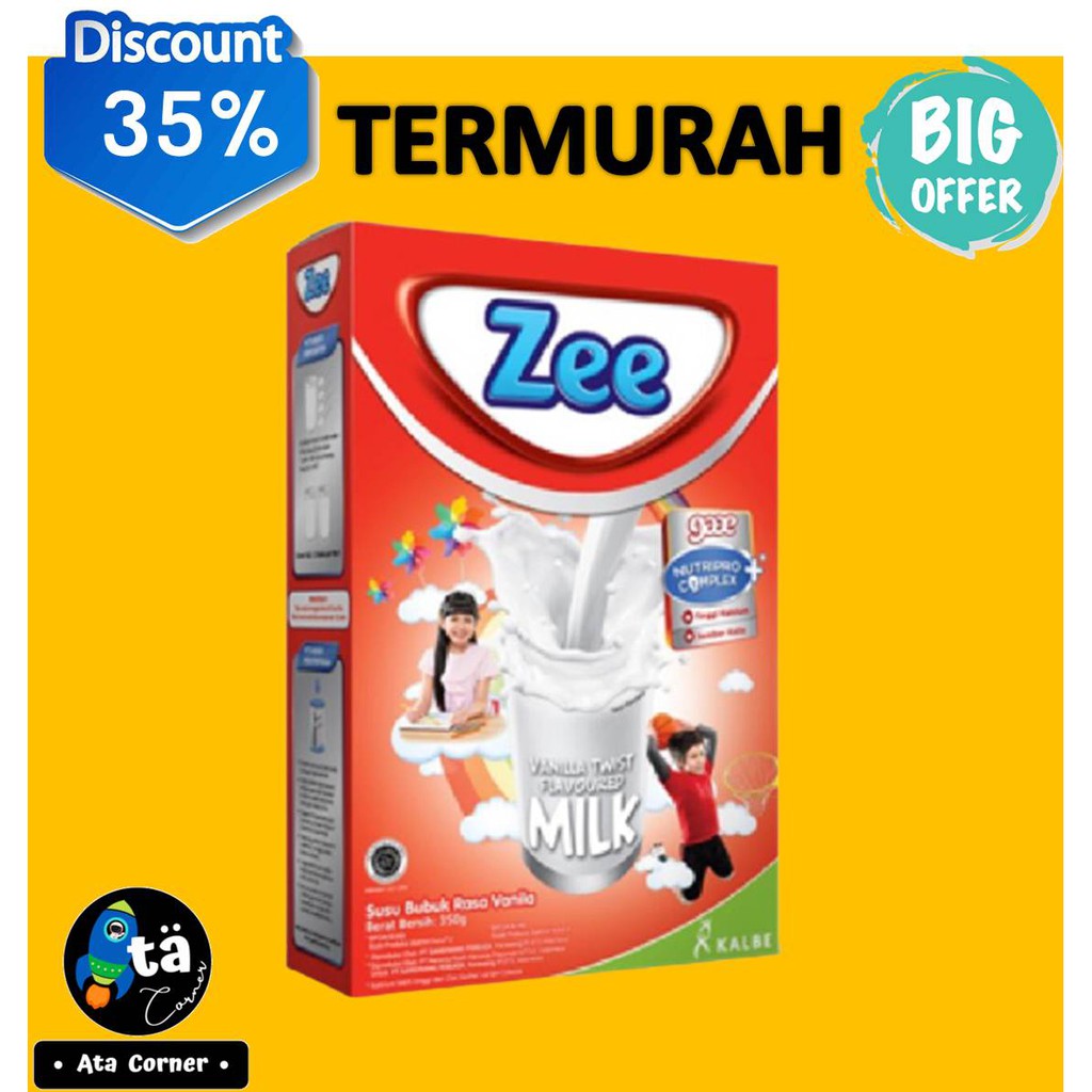 Jual Susu Zee Reguler 350gr Rasa Vanila / susu zee 350gr / Susu Zee ...