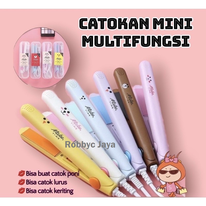 Jual Catokan Rambut Mini Karakter 2 IN 1 (Lurus & Curly) Alat Catok ...