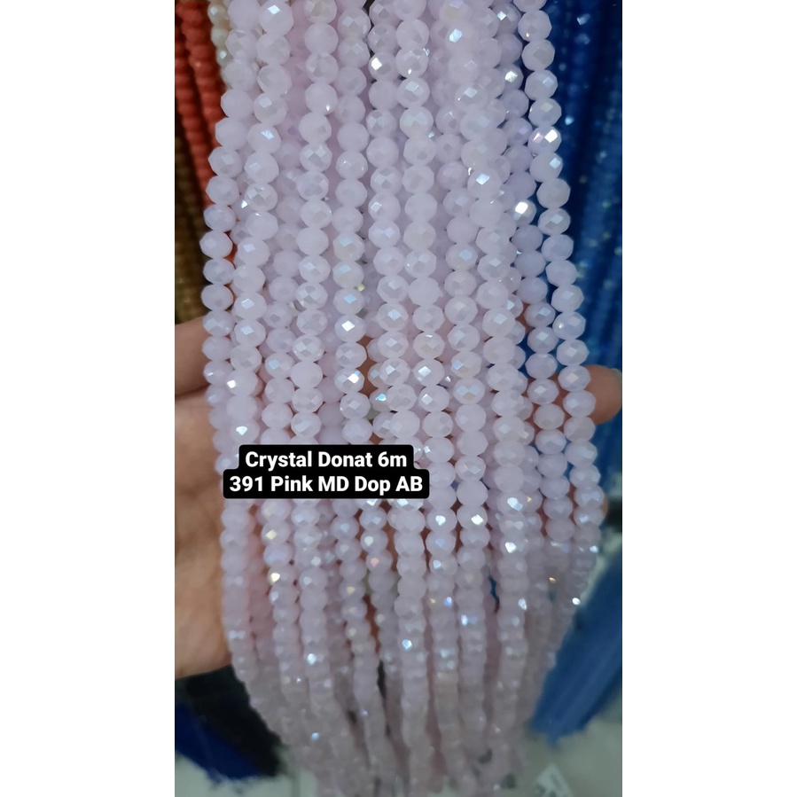 Jual MANIK KRISTAL CEKO 6M 391 PINK MUDA DOP AB/BAHAN KERAJINAN ...