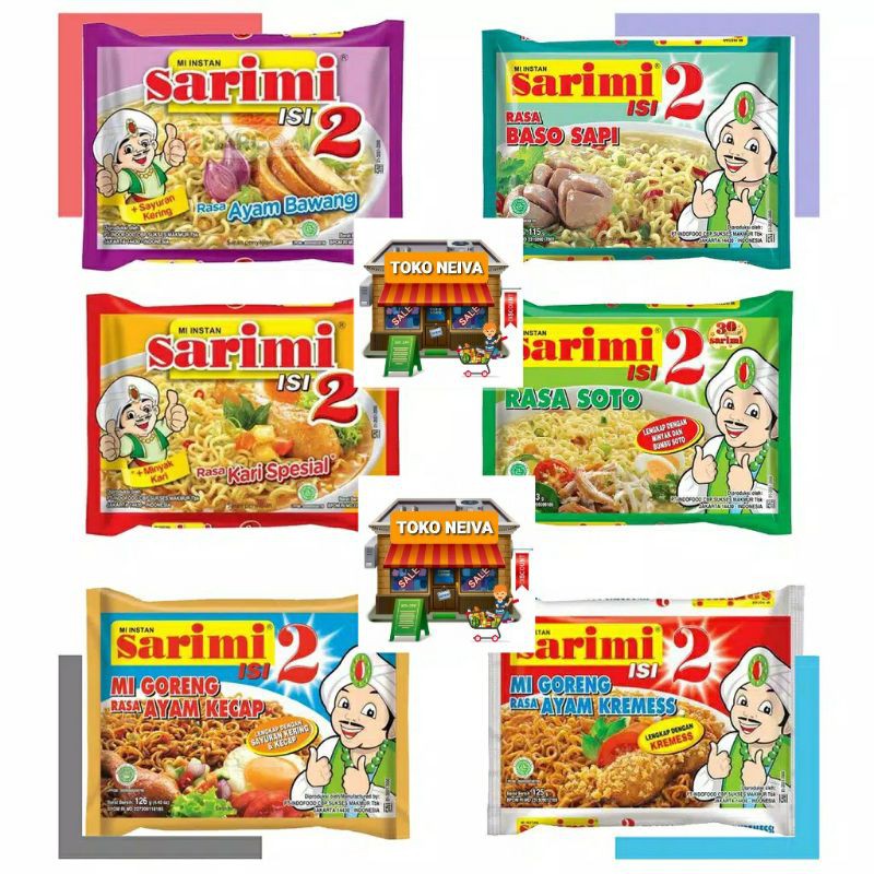 Jual SARIMI ISI 2, MIE KUAH DAN MIE GORENG ALL VARIANT RASA | Shopee ...