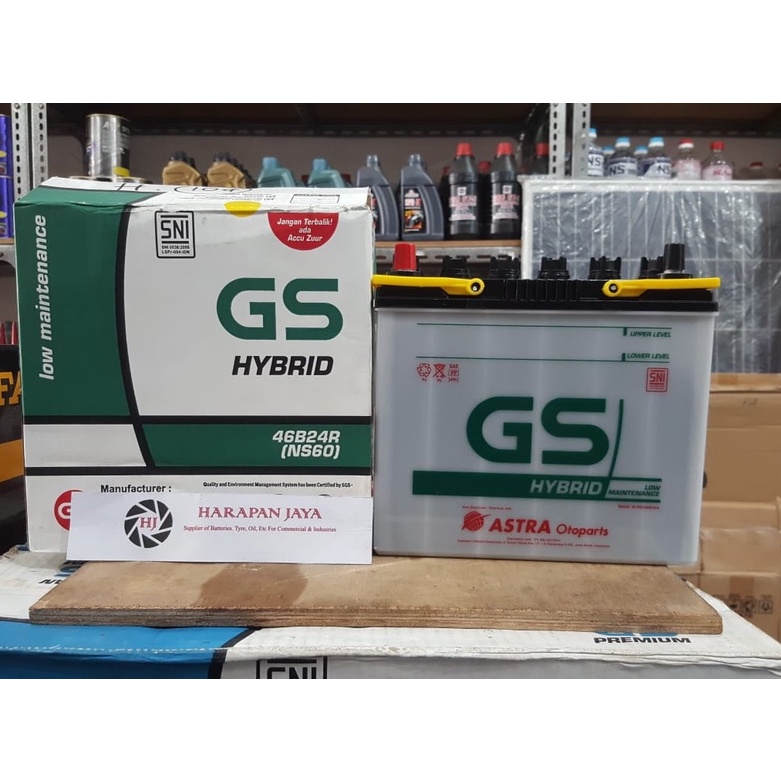 Jual AKI MOBIL GS ASTRA HYBRID NS60 / 46B24R (45AH) (BASAH) | Shopee Indonesia
