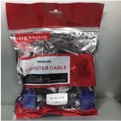 Jual Kabel VGA Netline 1,5M 3M / Vga Cable male to male | Shopee Indonesia