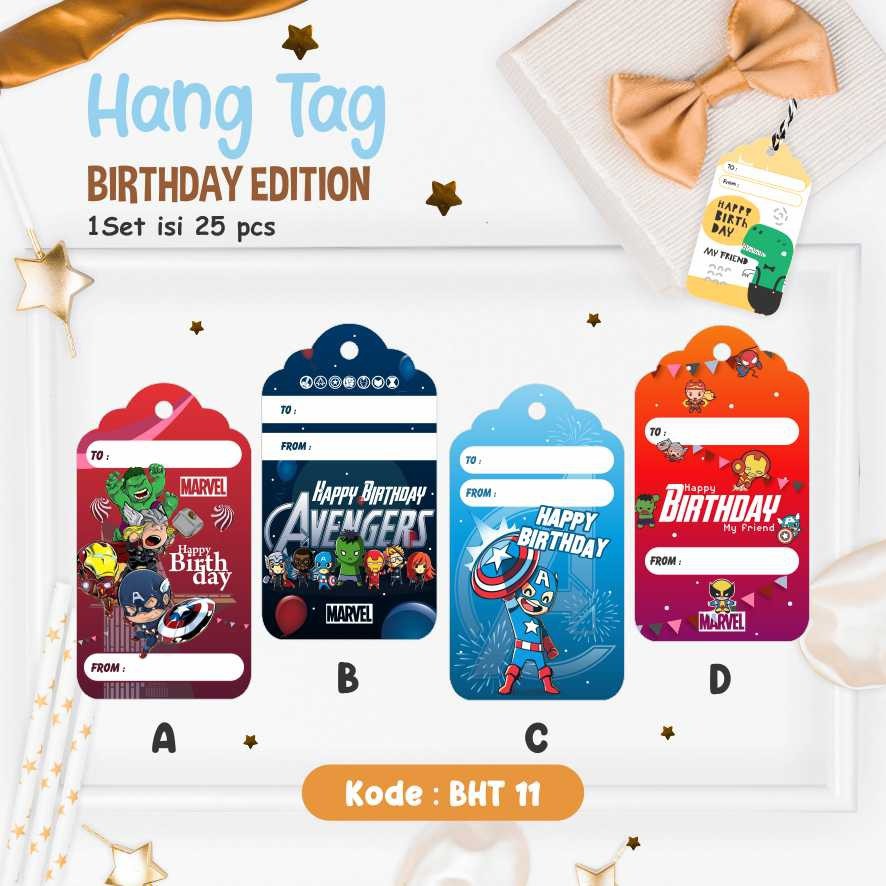 Jual 25 PCS HANG TAG GANTUNGAN PARCEL SOUVENIR HADIAH KADO UCAPAN ULANG ...