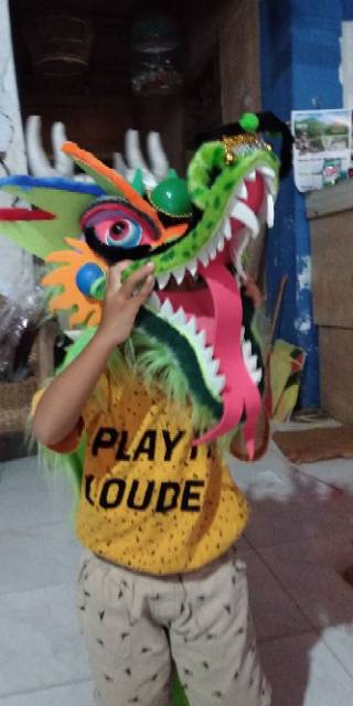 Jual TOPENG NAGA LIONG ANAK MATA NYALA | Shopee Indonesia