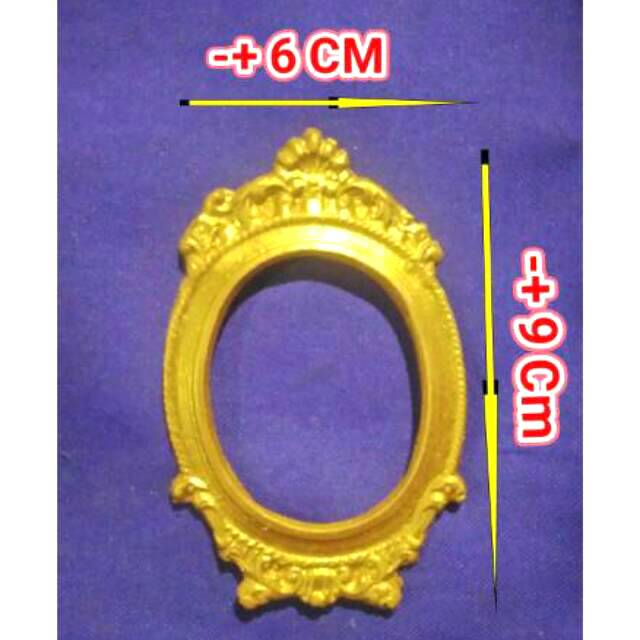 Jual Frame oval mahkota warna emas | Shopee Indonesia