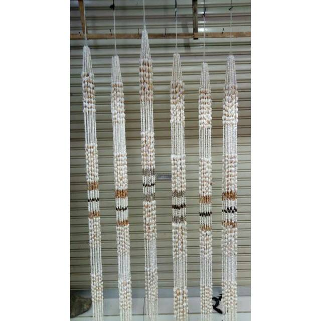 Jual PROMO... Tirai kerang putih unik satu set 20 untai panjang ...