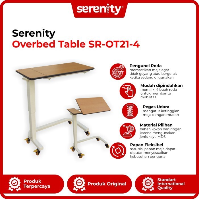 Jual Meja Makan / Portable / Overbed Table SR-OT21-4 - Serenity | Shopee Indonesia