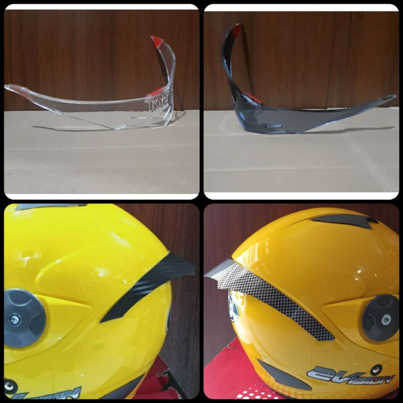 Jual Spoiler Helm.cocok buat kyt 2vision & kyt 1vision | Shopee Indonesia