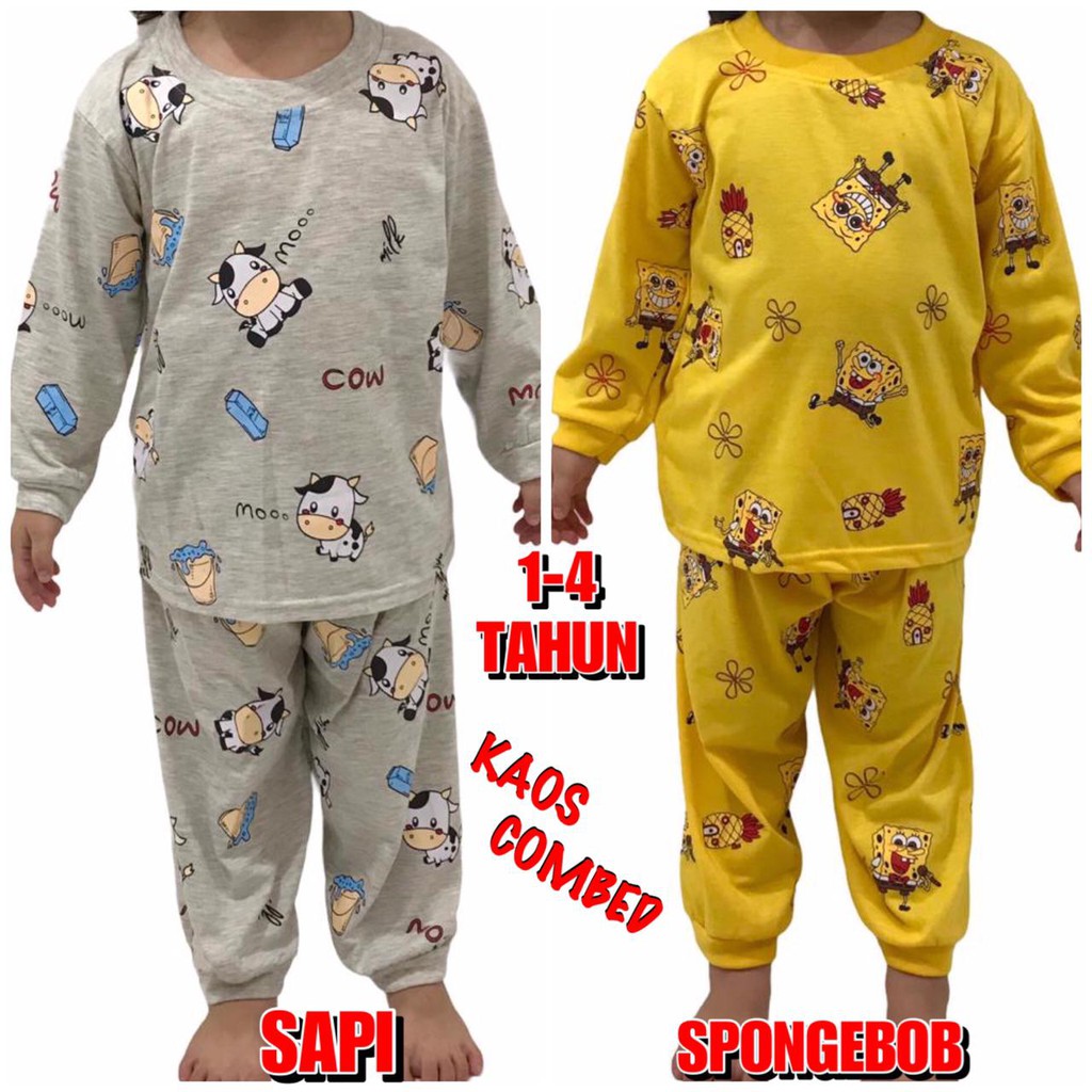 Jual 3S YEYA - BAJU TIDUR ANAK KIDS SETELAN/STELAN BAHAN KAOS KATUN PP ...