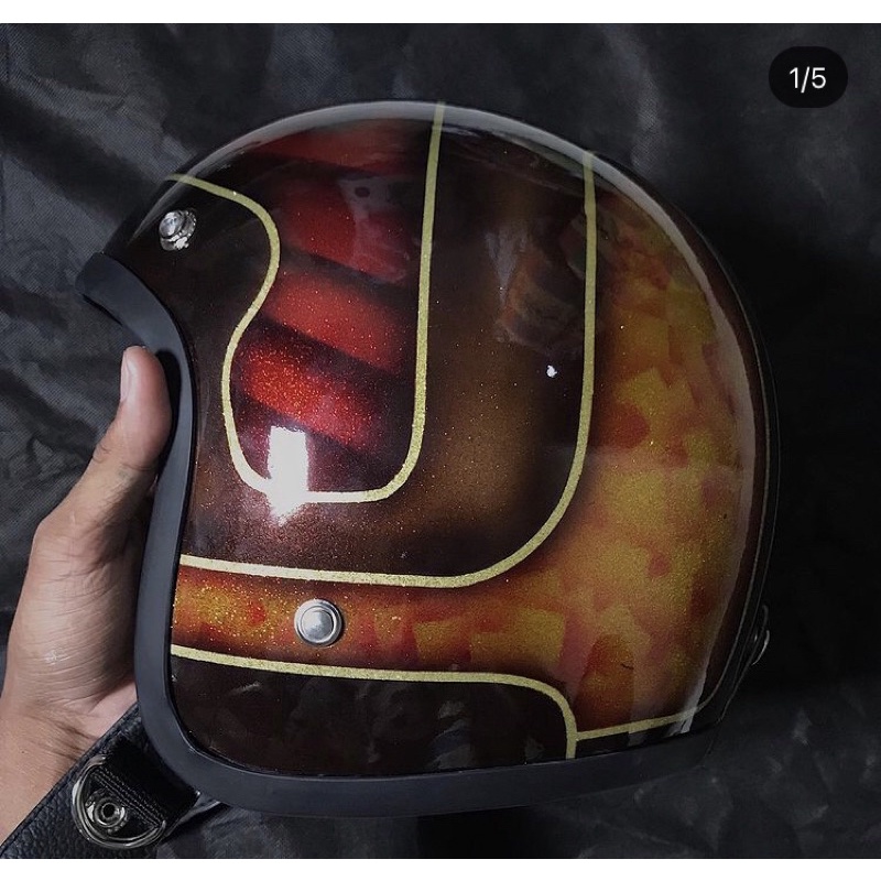 Jual Slimhead 500TX Metalflake Custom - Helm custom Harley davidson ...