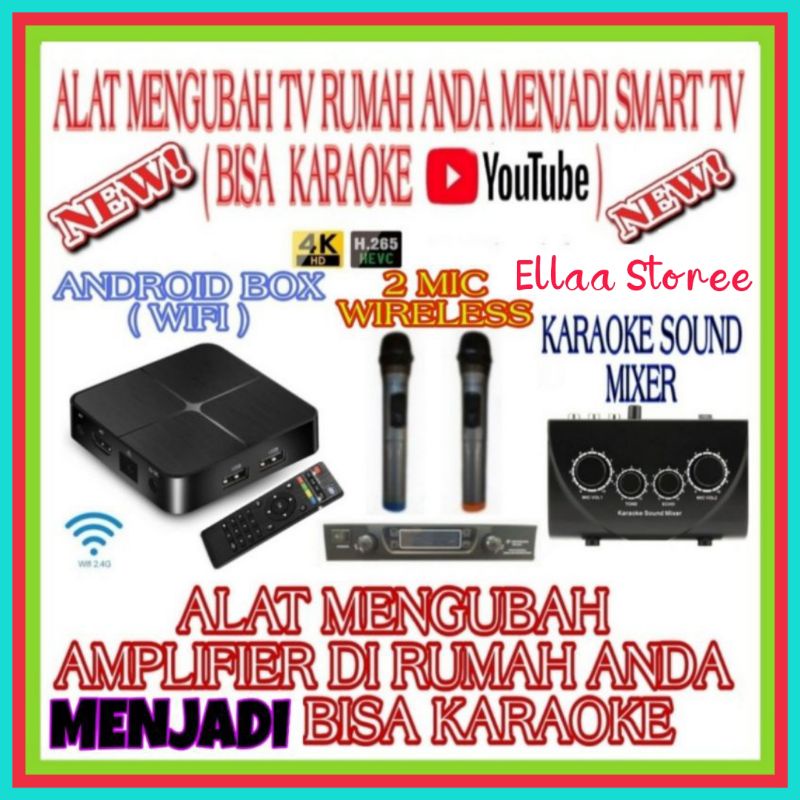 Jual Tv Android Box Wifi / Mixer / 2 Mic Wireless / Alat Karaoke Di ...