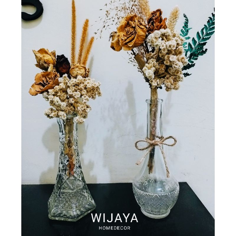 Jual vas bunga kaca MURAH BANGET (tambahkan beli bubble wrap sesuai ...