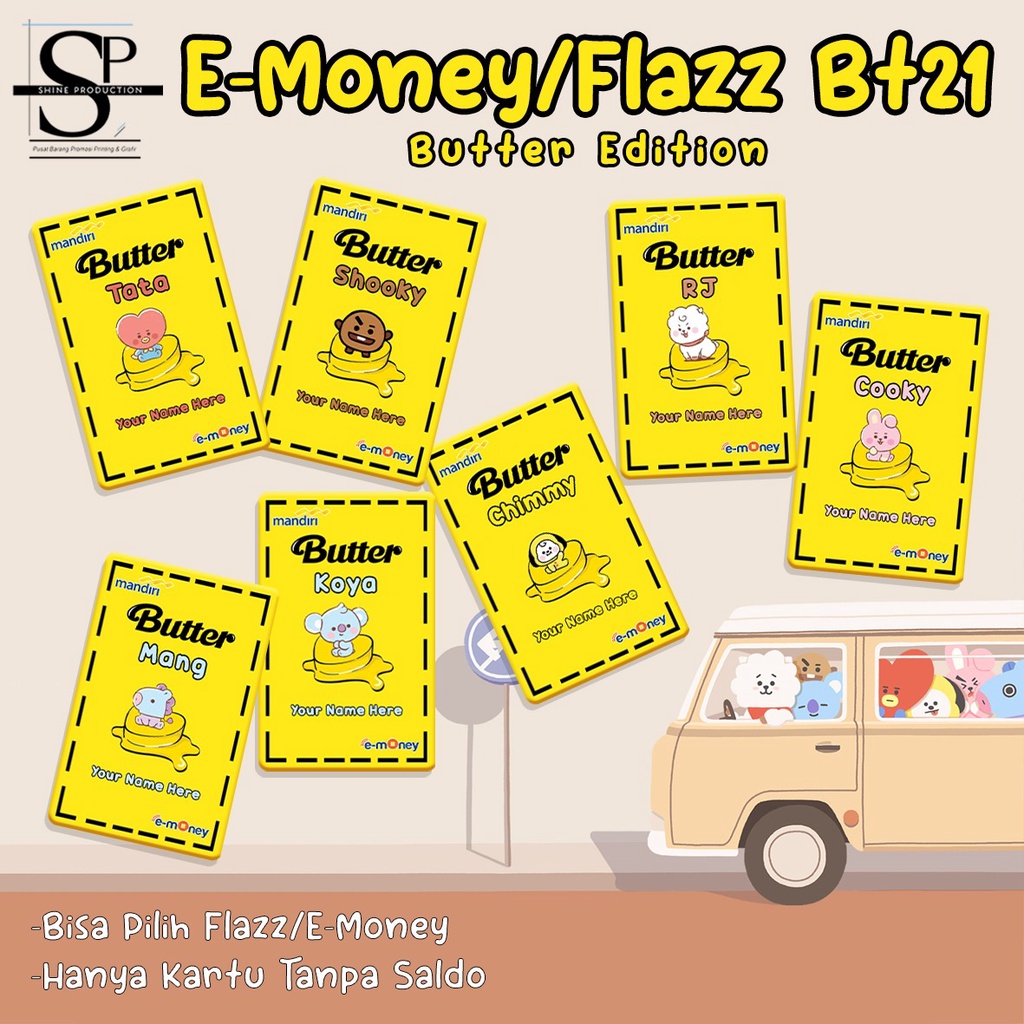 Jual Emoney Flazz Bt21 Custom Nama | Shopee Indonesia
