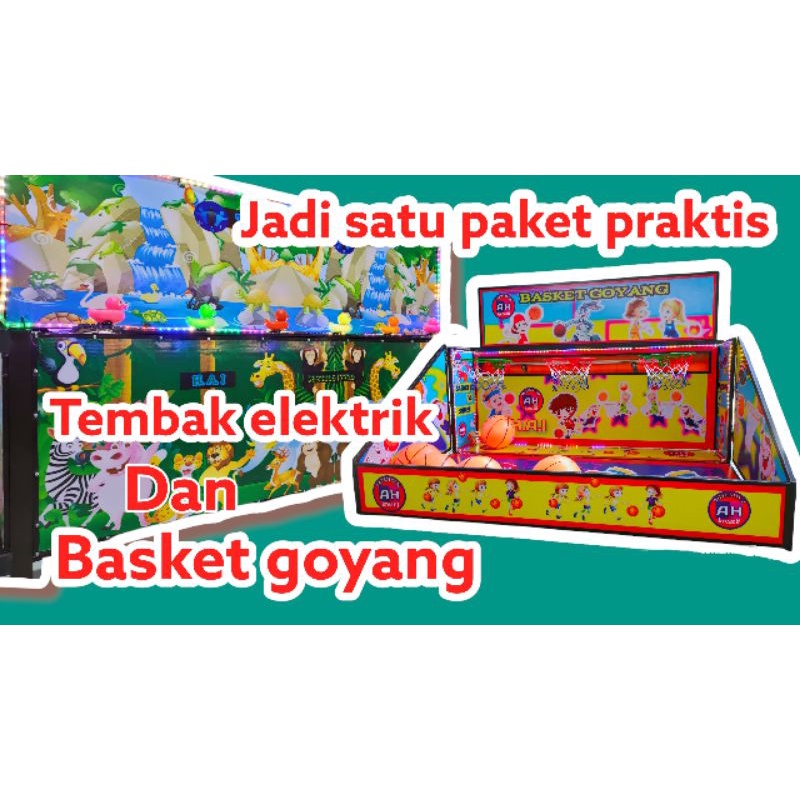 Jual mainan basket goyang dan tembak elekrik jadi 1 paket praktis ...
