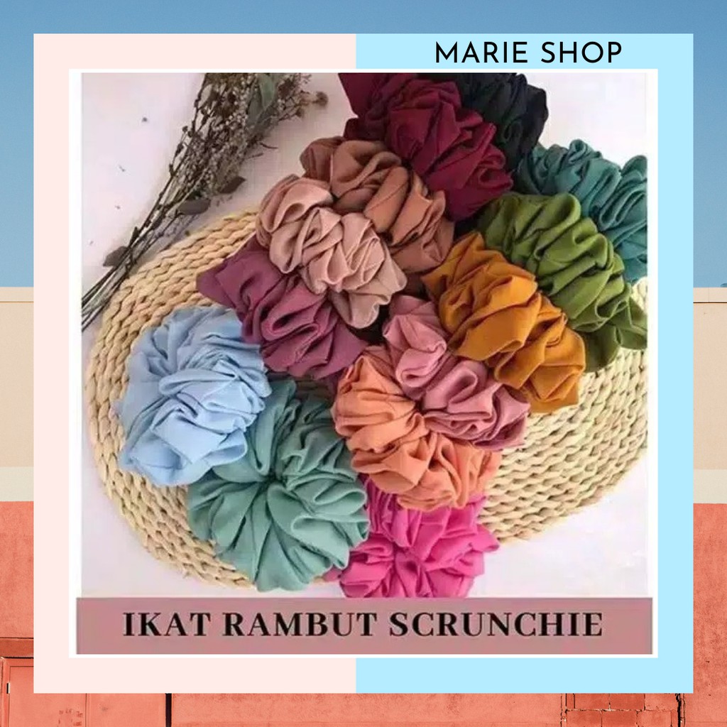 Jual SCRUNCHIE UKURAN BESAR CEPOL RAMBUT IKAT RAMBUT LUCU | Shopee ...