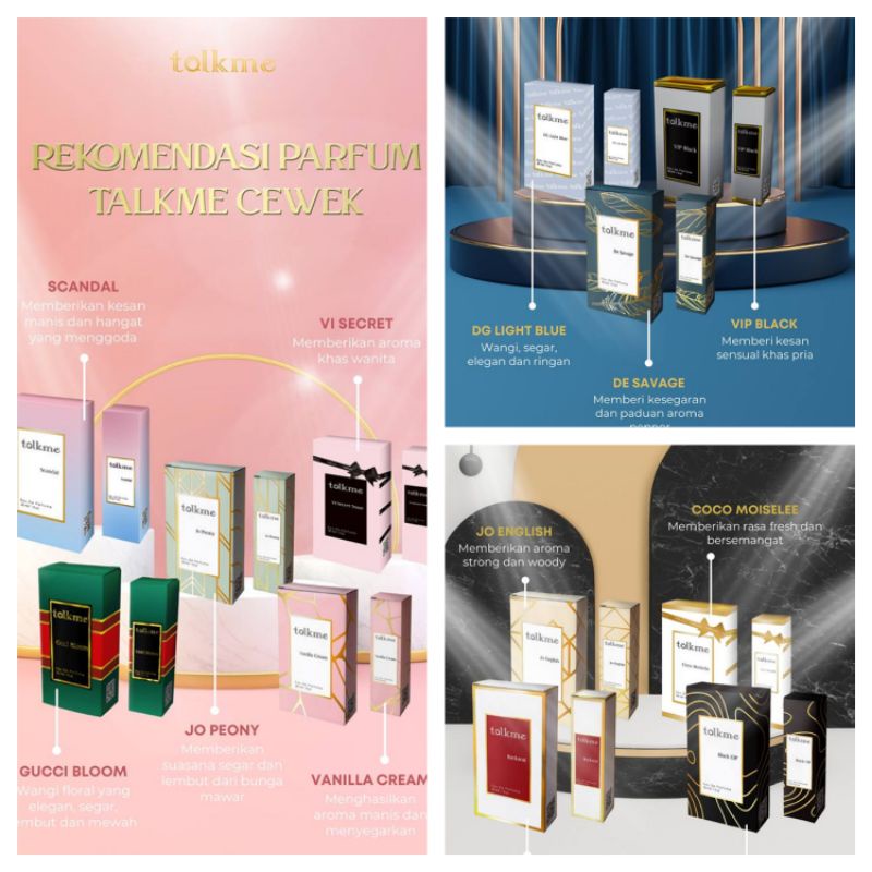 Jual Talkme Parfum Unisex All varian Ready | Shopee Indonesia