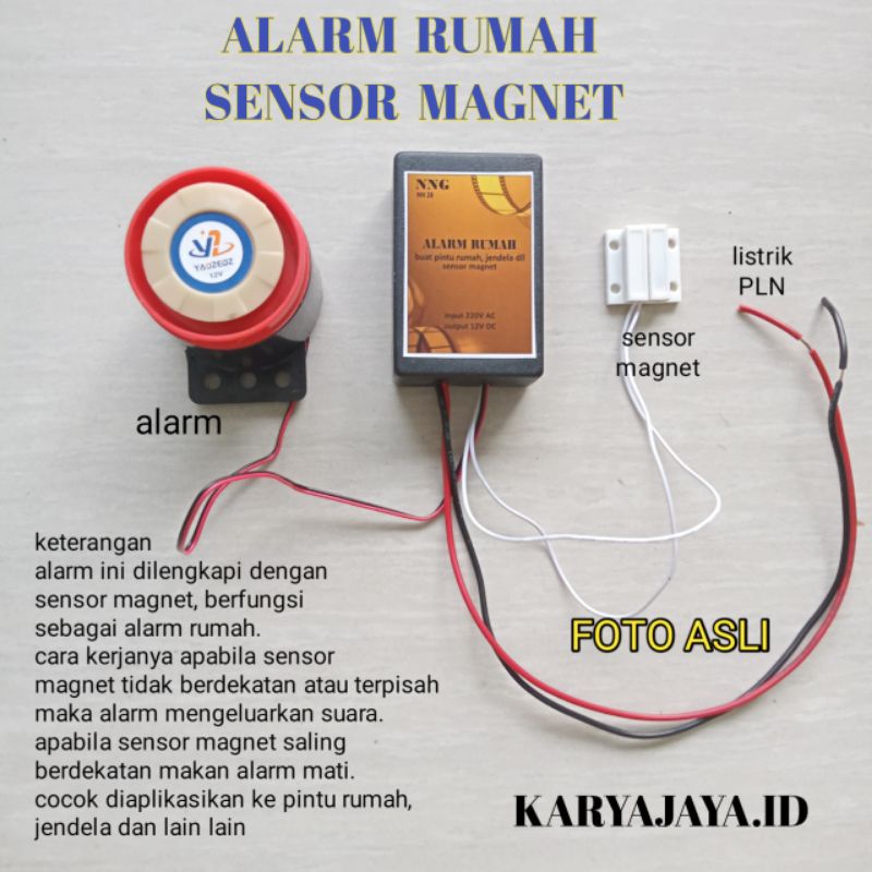 Jual Alarm rumah sensor magnet buat pintu, jendela dll | Shopee Indonesia
