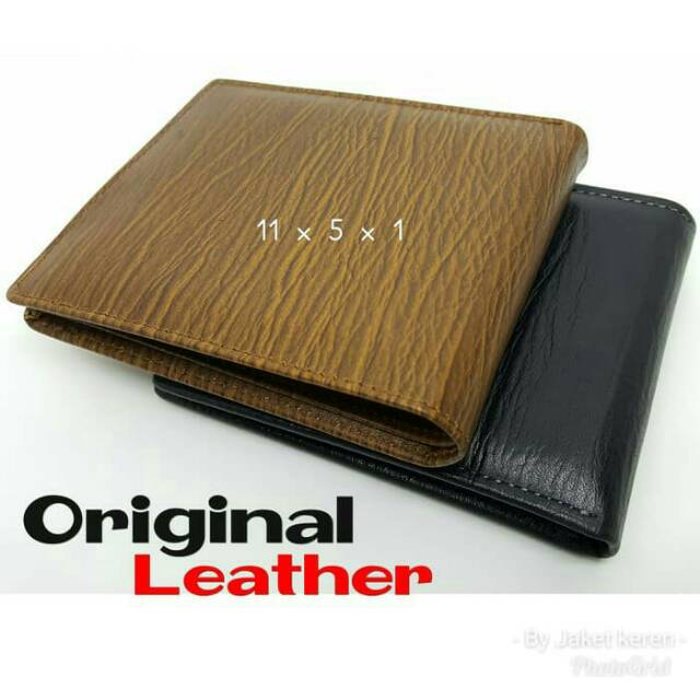 Jual Dompet kulit asli pria model serat kayu antik unik dan menawan ...