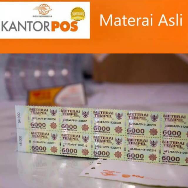 Jual Materai 6000 Stamp duty matrai | Shopee Indonesia