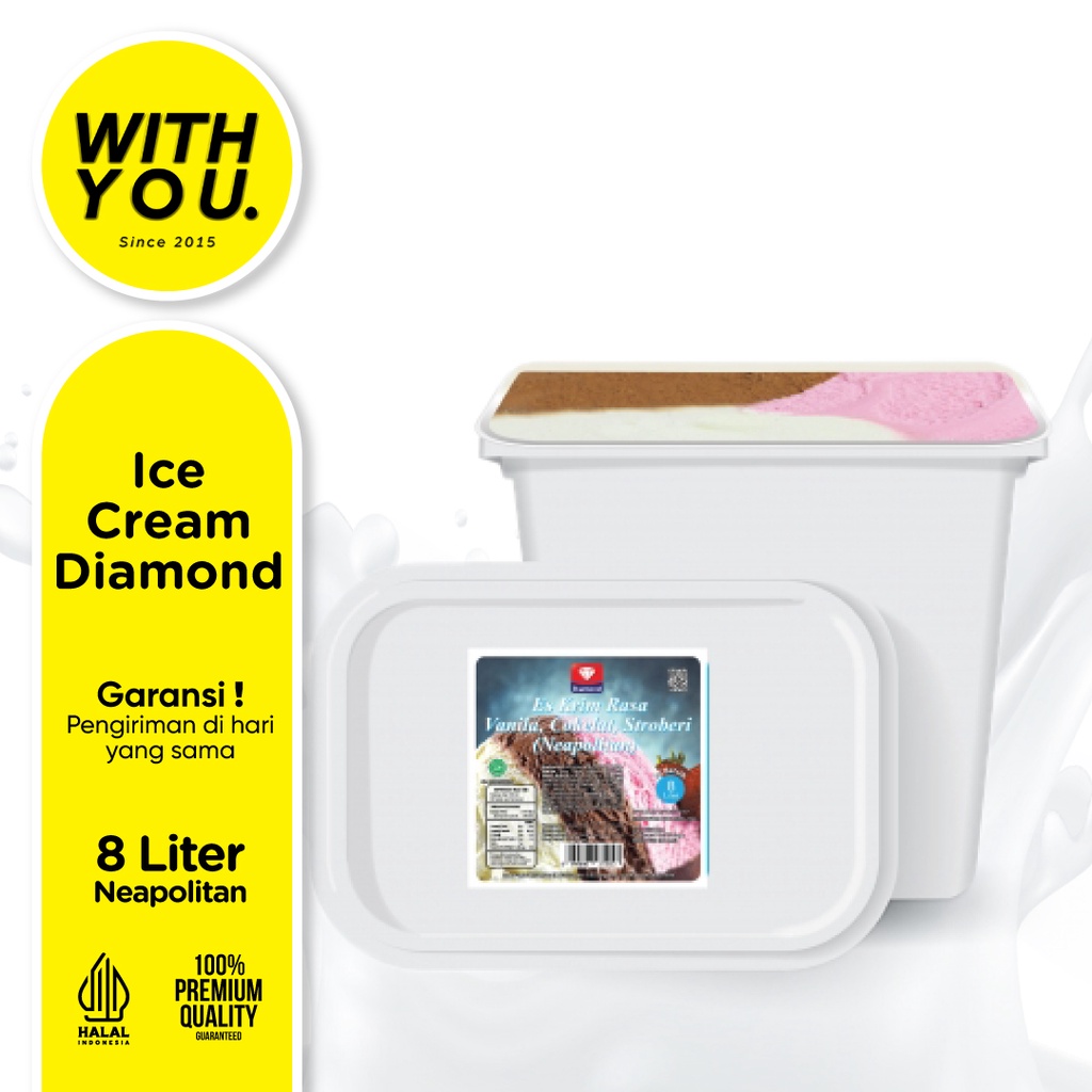 Jual Es Krim Diamond 8 Liter Neopolitan / Ice Cream Diamond Neapolitan ...