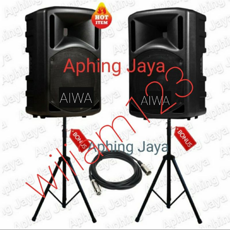 Jual Aktif Speaker Professional AIWA PA 15 (2pcs) | Shopee Indonesia
