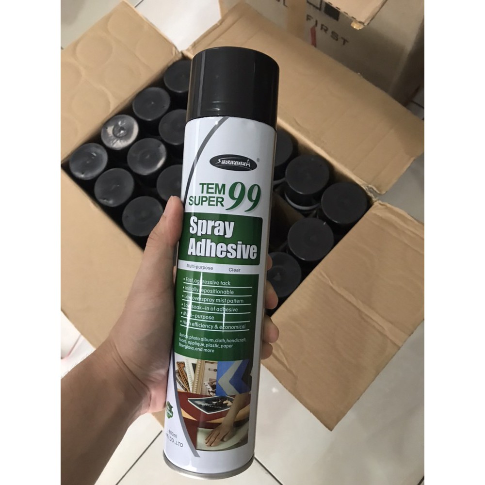 Jual LEM SEMPROT TEM 99 ADHESIVE SPRAY CLEAR MOUNTING SPRAY (1 DUS) ISI ...