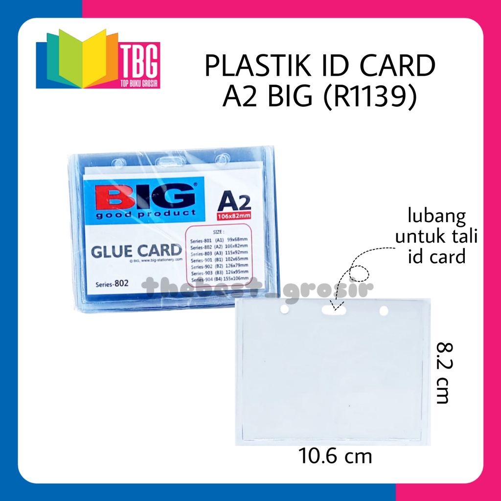 Jual 1 PACK (20 PCS) PLASTICK ID CARD A2-B2 BIG / ID CARD HOLDER ...