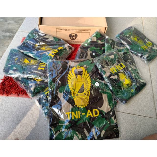 Jual ORI 100%. Kaos loreng jatah TNI. Malvinas, NKRI, Kostrad, Raider ...