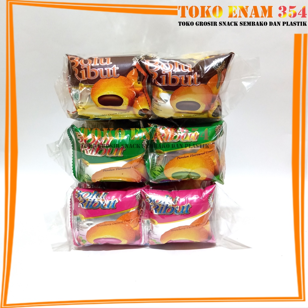 Jual Bolu Ribut Custard krim isi 10 pcs x 12 gr | Shopee Indonesia